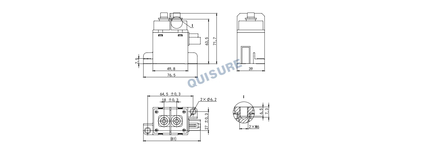NDZ3AT-200B Series DC Contactor, Nader | QuiSure