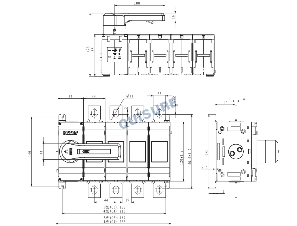 NDG3-315 Series AC/DC Disconnectors, Nader | QuiSure